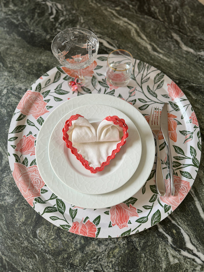 Tray - Roses Ø46cm – Von Home